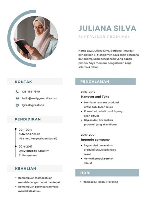 20 Contoh Cv Menarik Dan Download Templatenya Di Sini