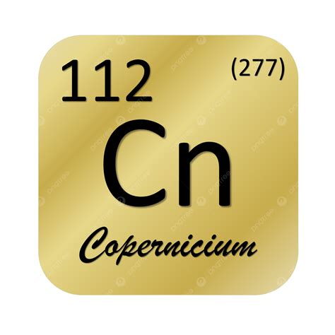 Copernicium Element Golden Lab Physics Metal Scientific Png