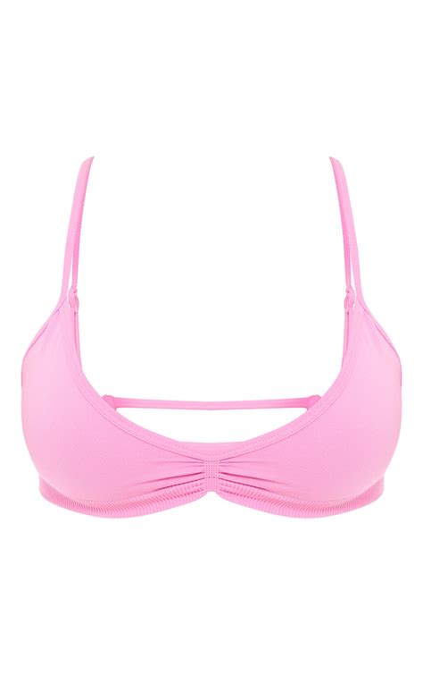 Plt Sport Hot Pink Seamless Twist Front Sports Bra Activewear