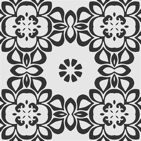 벡터 기하학적 꽃 색칠 책 모양 및 패턴 배경입니다 프리미엄 벡터