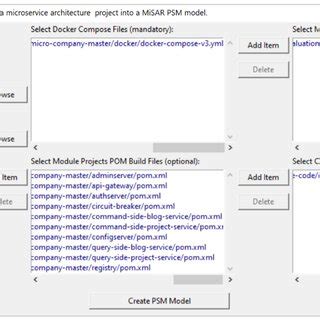Parser User Interface To Collect Artefacts For MicroCompany Application