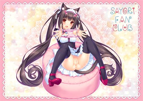 Rule 34 Animal Ears Anus Bell Collar Blush Brown Hair Catgirl Chocola