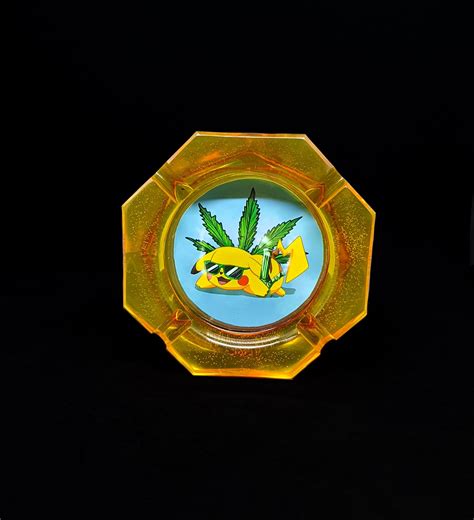 Pokemon Ashtray Stoned Pikachu Etsy