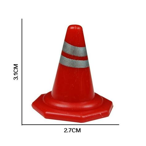 50pcs Mini Traffic Cones For Construction Road Mini Roadblocks Model