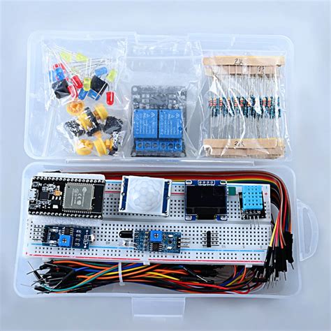 esp32 esp 32s wifi development board relay dht11 sensor 830 breadboard