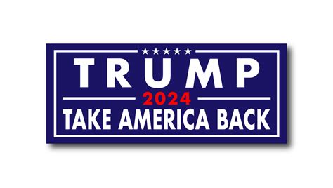 Trump President Take America Back Maga 2024 6 Rnc Bumper Sticker Vinyl