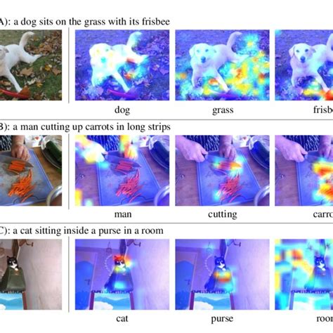 visualization of attention regions extracted from the first transformer