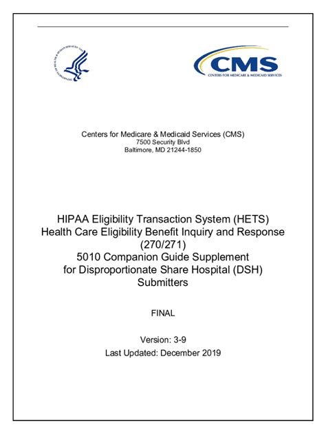 Fillable Online Fillable Online Cms Hets 270 271 Companion Guide 5010 Fax Email Print