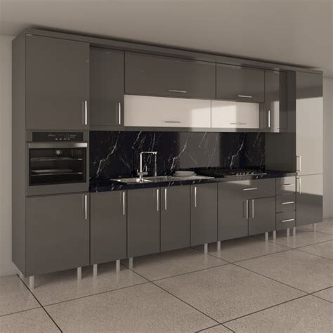خرید و قیمت کابینت هایگلاس طوسی از غرفه کاباک