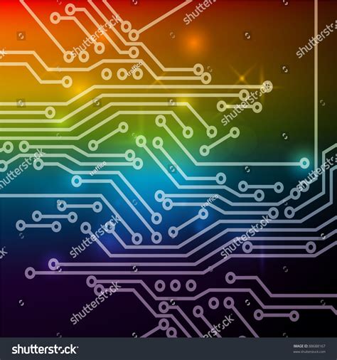회로 보드 기술 배경래스터 버전 스톡 일러스트 88688167 Shutterstock