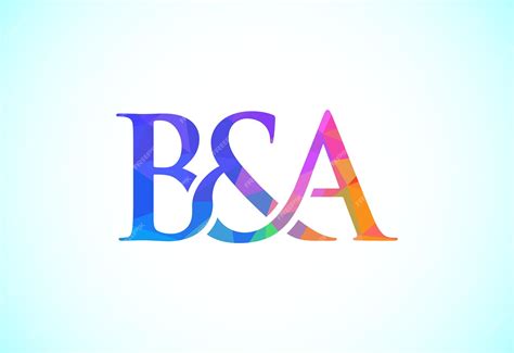 Lettre Initiale Ba Low Poly Logo Design Modèle Vectoriel Alphabet