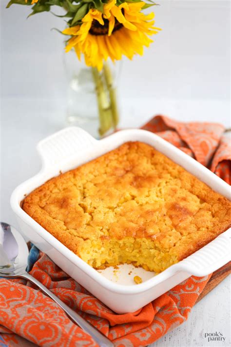 Easy 5 Ingredient Corn Casserole Pooks Pantry Recipe Blog