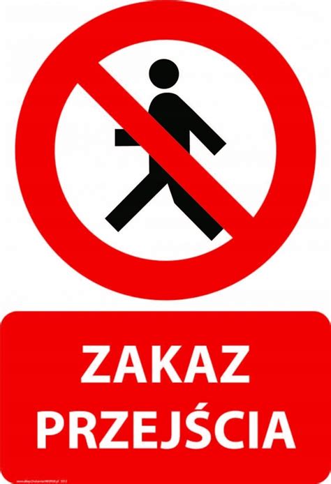 Tablica PVC 20x30 cm ZAKAZ PRZEJŚCIA 12204680154 oficjalne archiwum