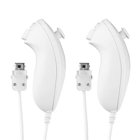 2 Packs Wireless Wii Nunchuck Controllers With Motion Controls