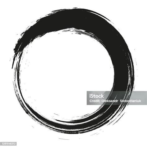 粗紅色圓圈框架紋理 抽象紋理庫存向量設計範本向量畫筆在白色背景上繪製的圓圈墨手工畫漆刷圈徽標 標籤設計元素向量圖示黑色抽象圓圈框架向量圖形及更