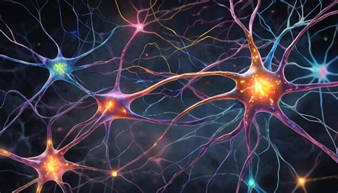 Neural Network Connections Illustrating Synapse And Brain Activity Neurons And Neurogeneis