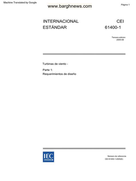 Iec 61400 1 Descargar Gratis Pdf Energía Eólica Turbina
