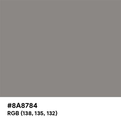 8a8784 Color Name Is Middle Grey