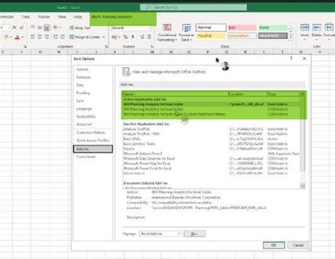 PAfE Excel Add Ins Not Loading Properly Planning Analytics