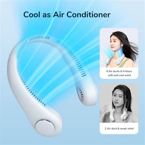 Portable Neck Fan Hands Free Bladeless Hanging Sport Cooling Fan