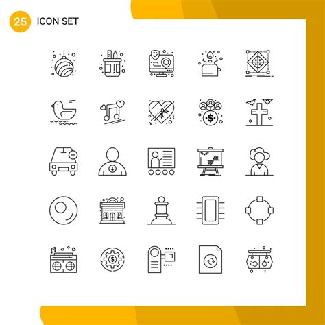 User Interface Line Pack Of Modern Signs And Symbols Of Gas Camping