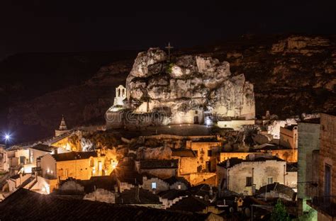 Night Landscape Of The Sassi Of Matera Well Known For Their Ancient