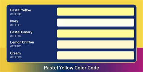 Pastel Yellow Color Meaning Color Theory And Color Codes