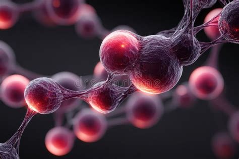 Molecular Interaction In Science Laboratory Digital Art Abstract Close Up Chemistry Concept