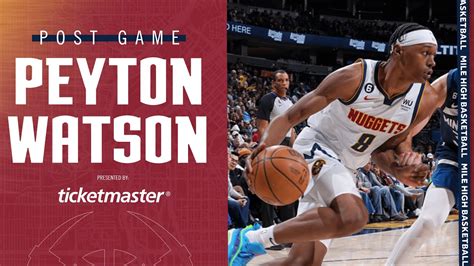 Nuggets Postgame Media Peyton Watson MIN Vs DEN YouTube