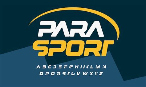 Alfabeto De Estilo Deportivo Impresionante De Fuente Cursiva Negrita