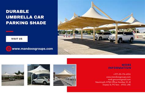 Durable Umbrella Car Parking Shade Al Mandoos Group