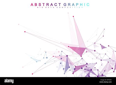 Geometric Abstract Vector With Connected Line And Dots Global Network Connection Background