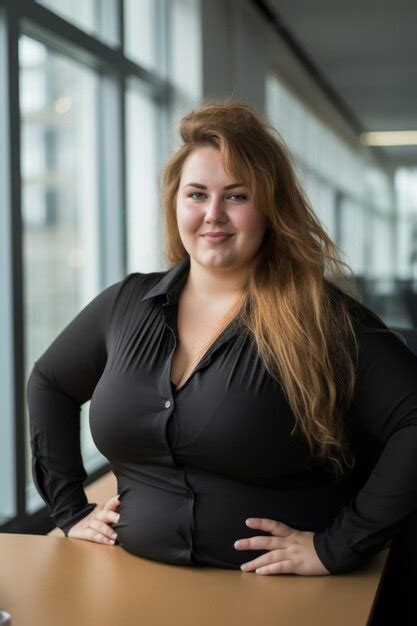 Premium Photo A Woman In A Black Shirt Posing For The Camera