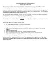 Midterm Part Study Guide Pdf ECE Introduction To Computer Engineering Midterm Part