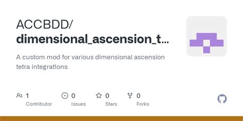 Github Accbdd Dimensional Ascension Tetra Compat A Custom Mod For