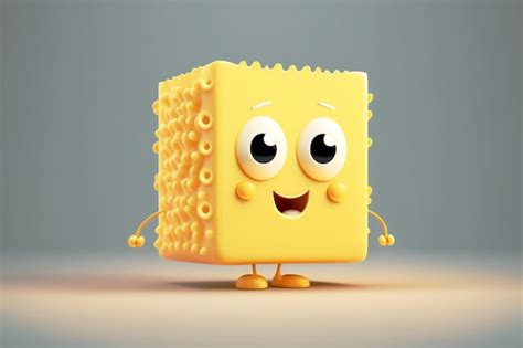 Premium Photo Cute Macaroni And Cheese Cartoon Character