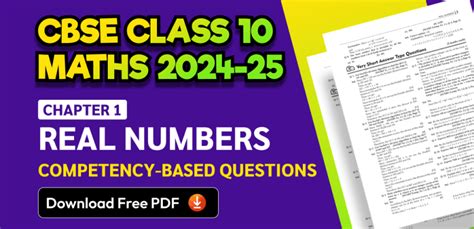 CBSE Class Maths Chapter Real Numbers Important Competency Based Questions With