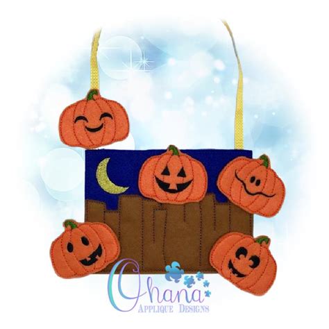 Pumpkin Finger Puppet Set Ohana Applique Designs