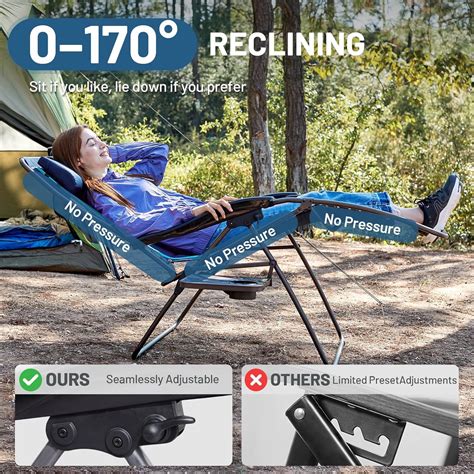 Timber Ridge Oversized Zero Gravity Chair 33in Wide Xxl Zero Gravity