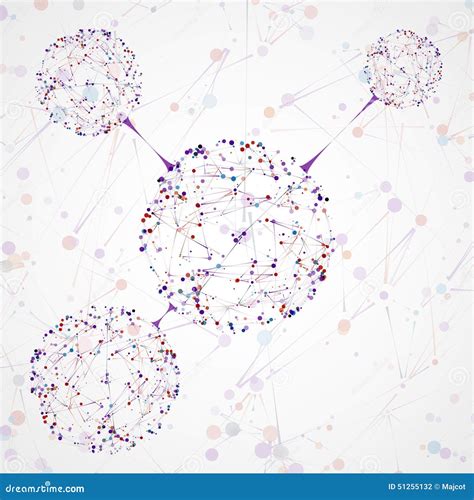 Abstract Molecular Structure Network Connection Stock Vector