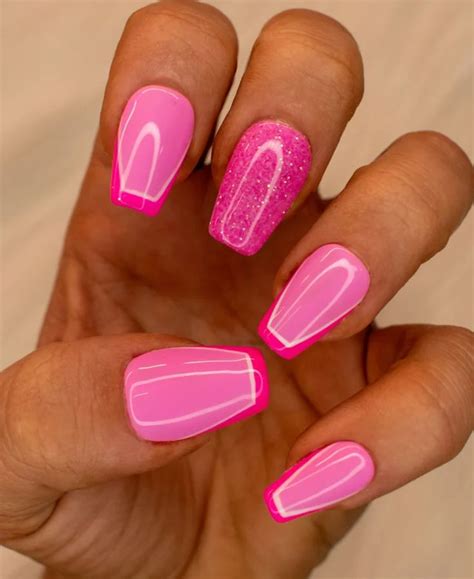 39 Pink Barbie Nails Thatll Make You A Standout Pink Tip Nails