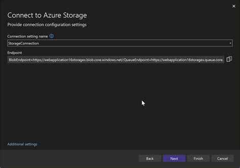 Add Azure Storage by using Connected Services - Visual Studio (Windows ...