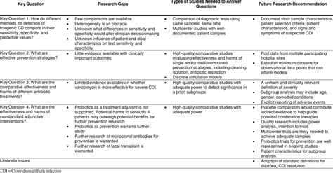 Future Research Recommendations From Comparative Effectiveness Review