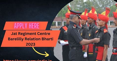 Jat Regiment Centre Barelilly Relation Bharti 2023 Uhq Quota Relation