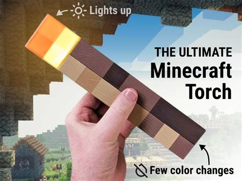Realistic Light Up Minecraft Torch Free 3d Print Model Makerworld