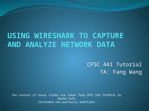 pptx using wireshark to capture and analyze network data dokumen tips