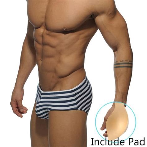 Maillot de bain Superbody Maillot de bain sexy à rayures pour hommes boxer de plage confortable