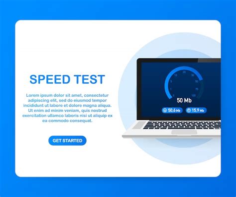 Premium Vector Speed Test On Laptop Template