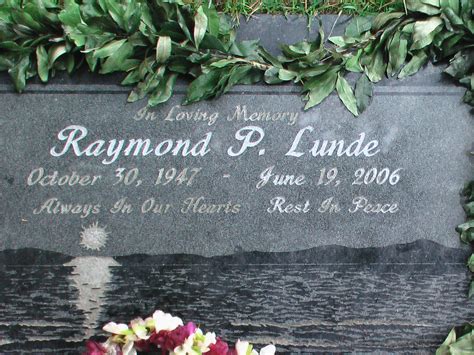 Raymond Peder Lunde 1947 2006 Find A Grave Memorial