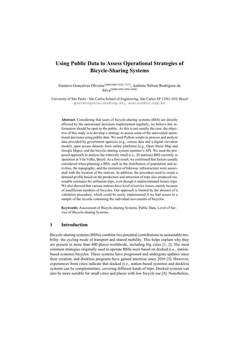 Pdf Using Public Data To Assess Operational Strategies Of Bicycle Sharing Systems